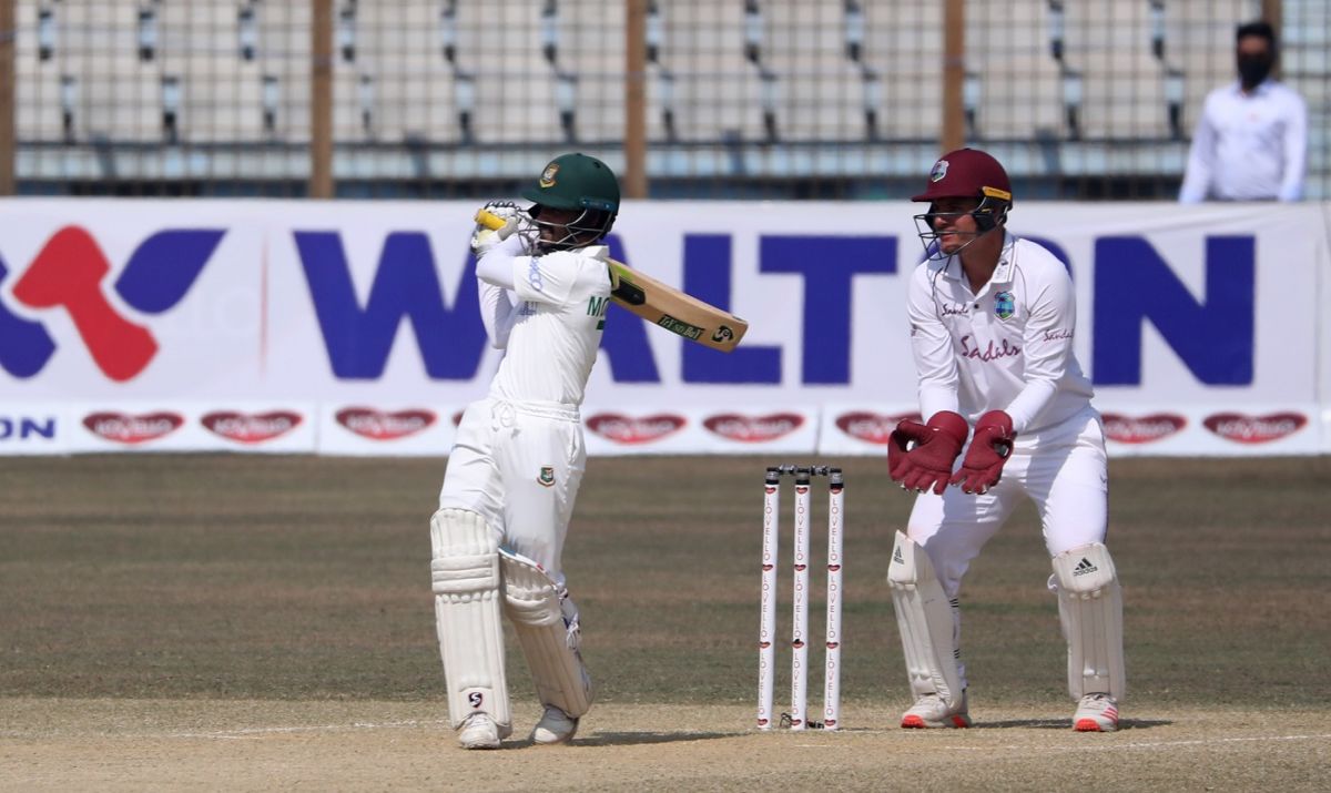 Mominul Haque takes advantage of a loose ball | ESPNcricinfo.com