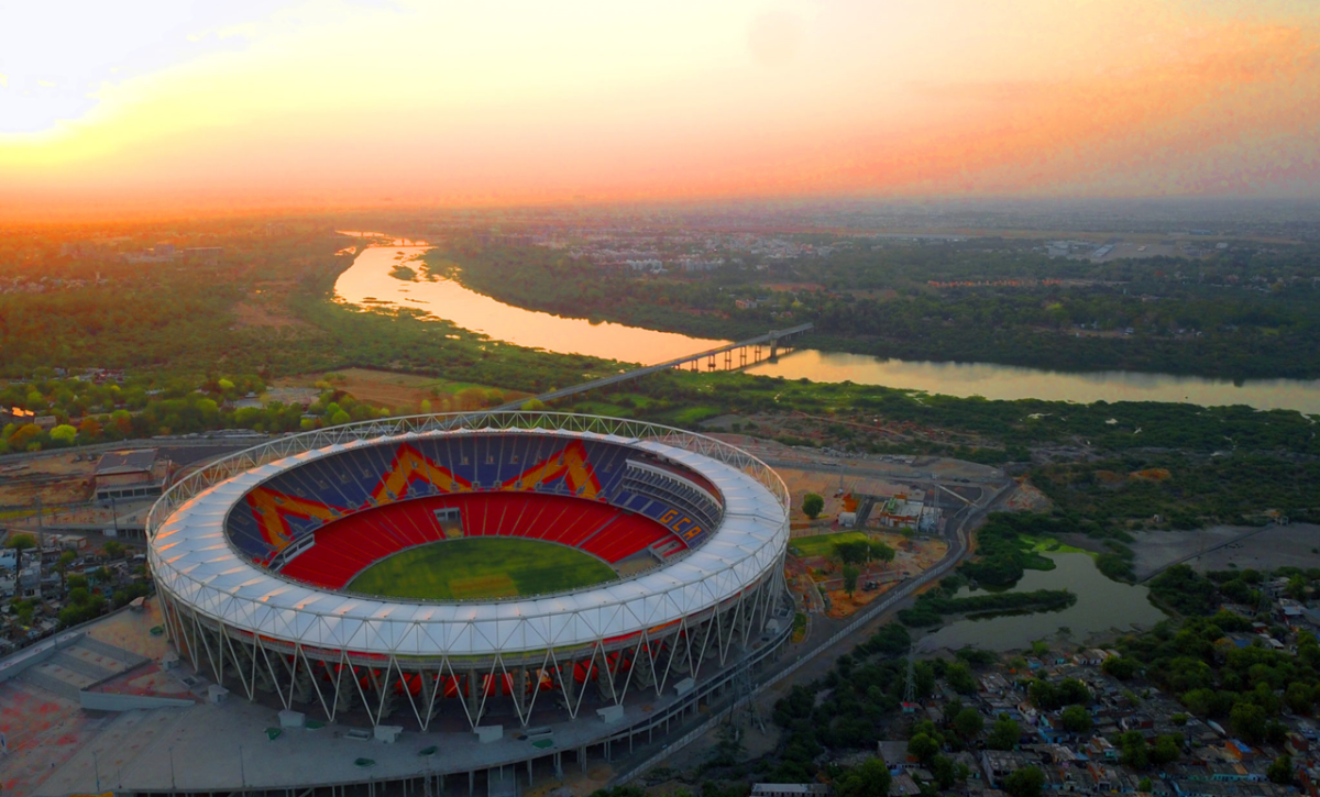 An illuminated view of the new stadium in Ahmedabad | ESPNcricinfo.com