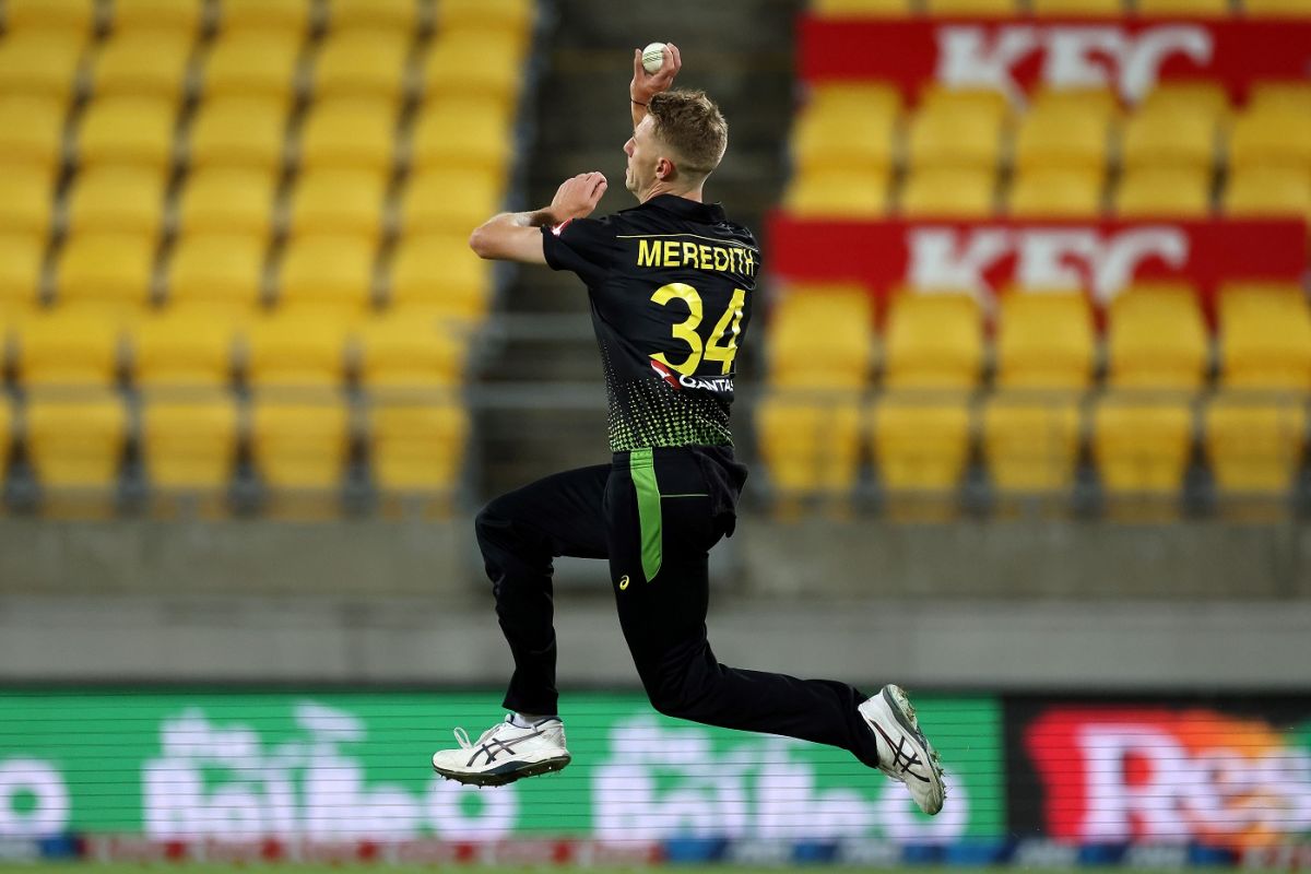 Riley Meredith took two wickets on T20I debut | ESPNcricinfo.com