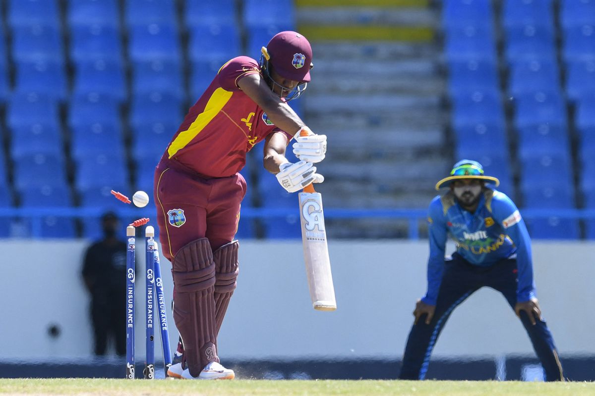 Evin Lewis loses his off stump | ESPNcricinfo.com
