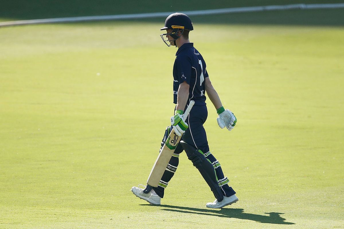 Sam Harper walks off after being given out | ESPNcricinfo.com