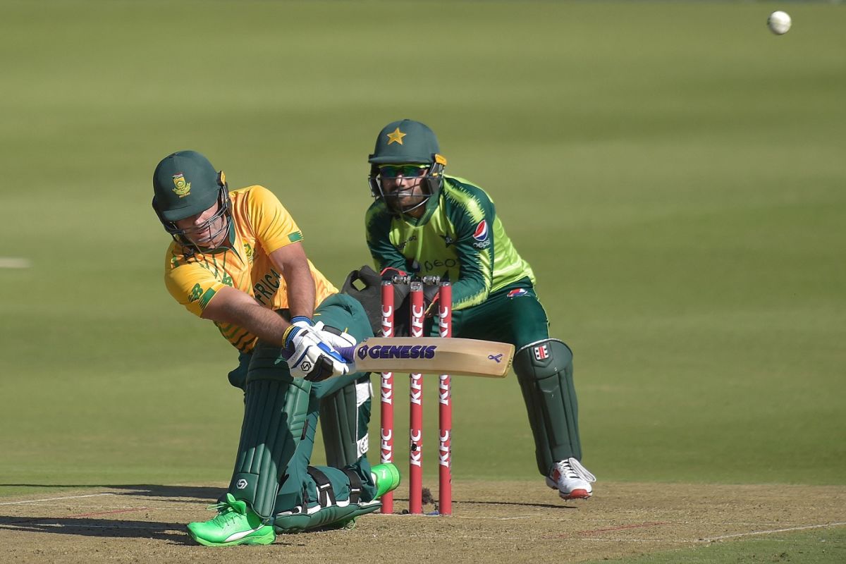 Pite van Biljon plays a slog sweep | ESPNcricinfo.com