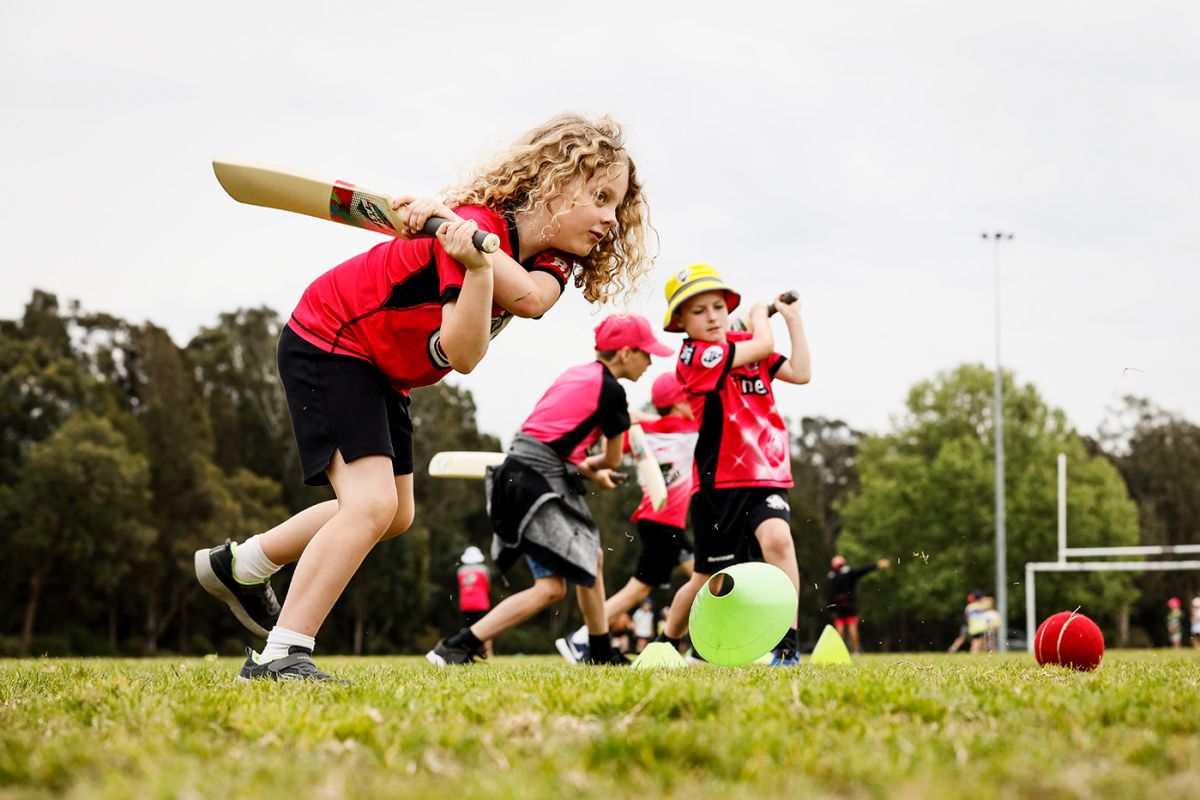 Kids play cricket during the Cumberland Regional School Holiday Program ...