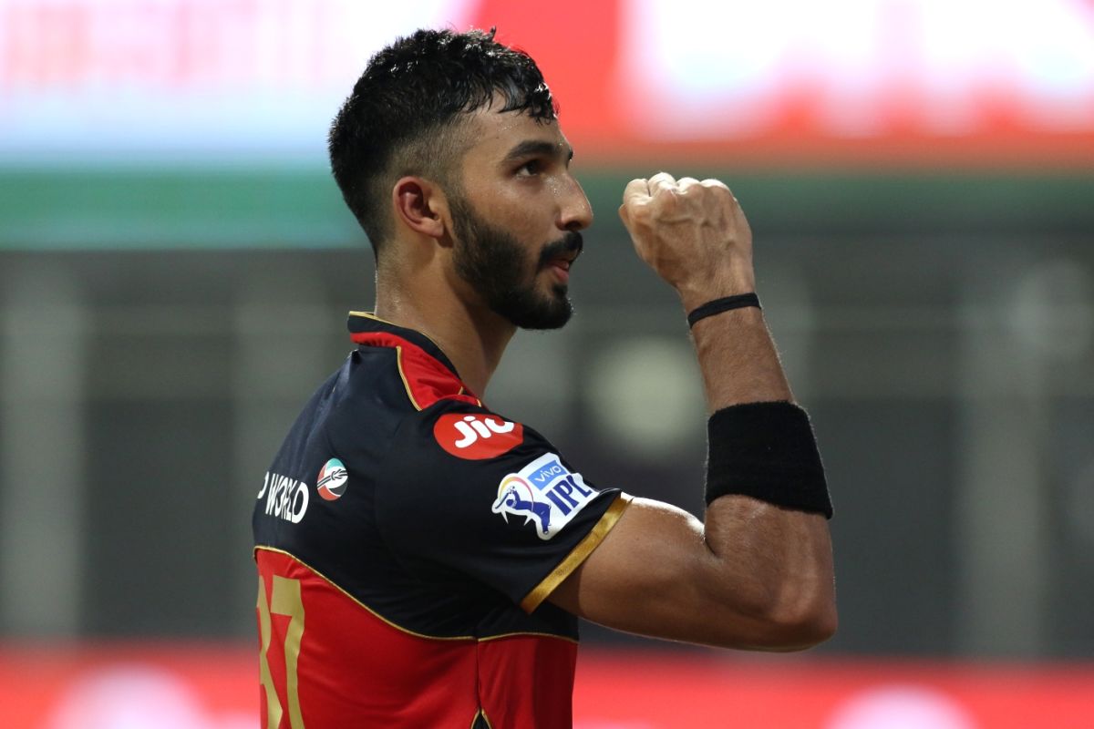 Devdutt Padikkal acknowledges the applause on reaching his maiden IPL ...