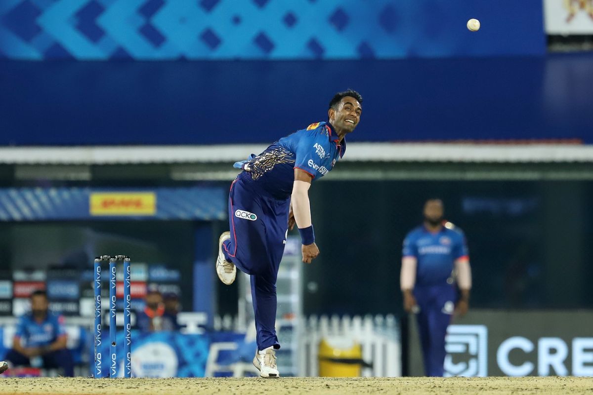 A pensive looking Krunal Pandya before the start of the game ...