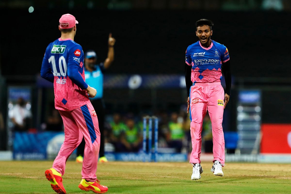 Chetan Sakariya celebrates a wicket | ESPNcricinfo.com
