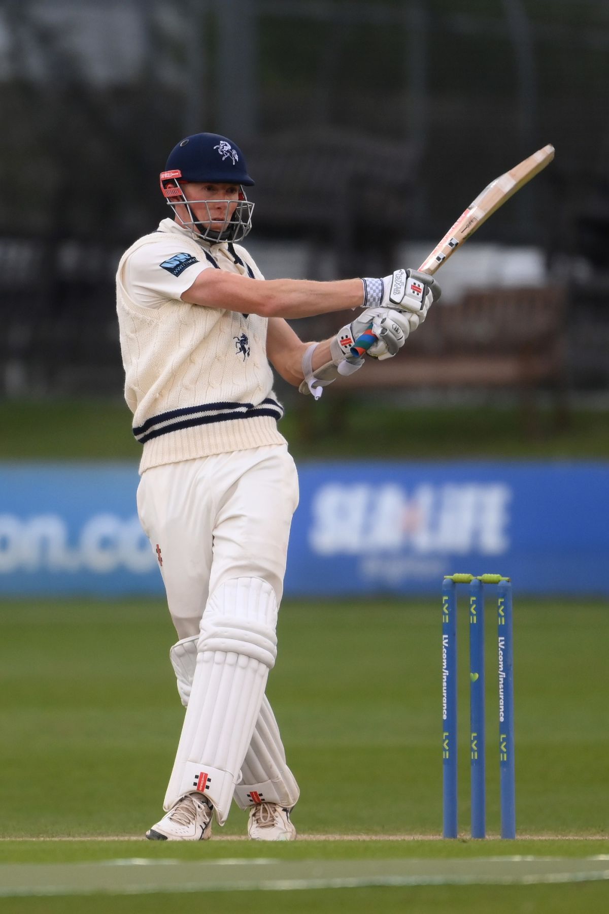 Zak Crawley pulls into the leg side during his half-century against ...