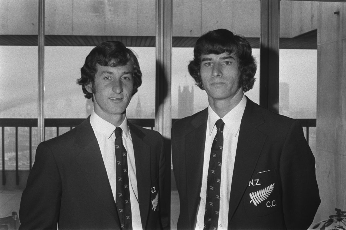 Dayle Hadlee (L) and Richard Hadlee during the 1973 New Zealand tour of ...