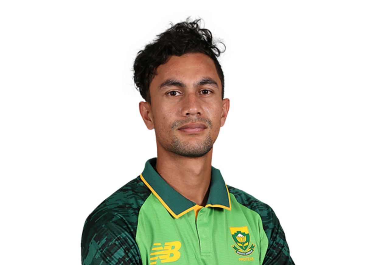Bjorn Fortuin player page headshot cutout, 2021 | ESPNcricinfo.com