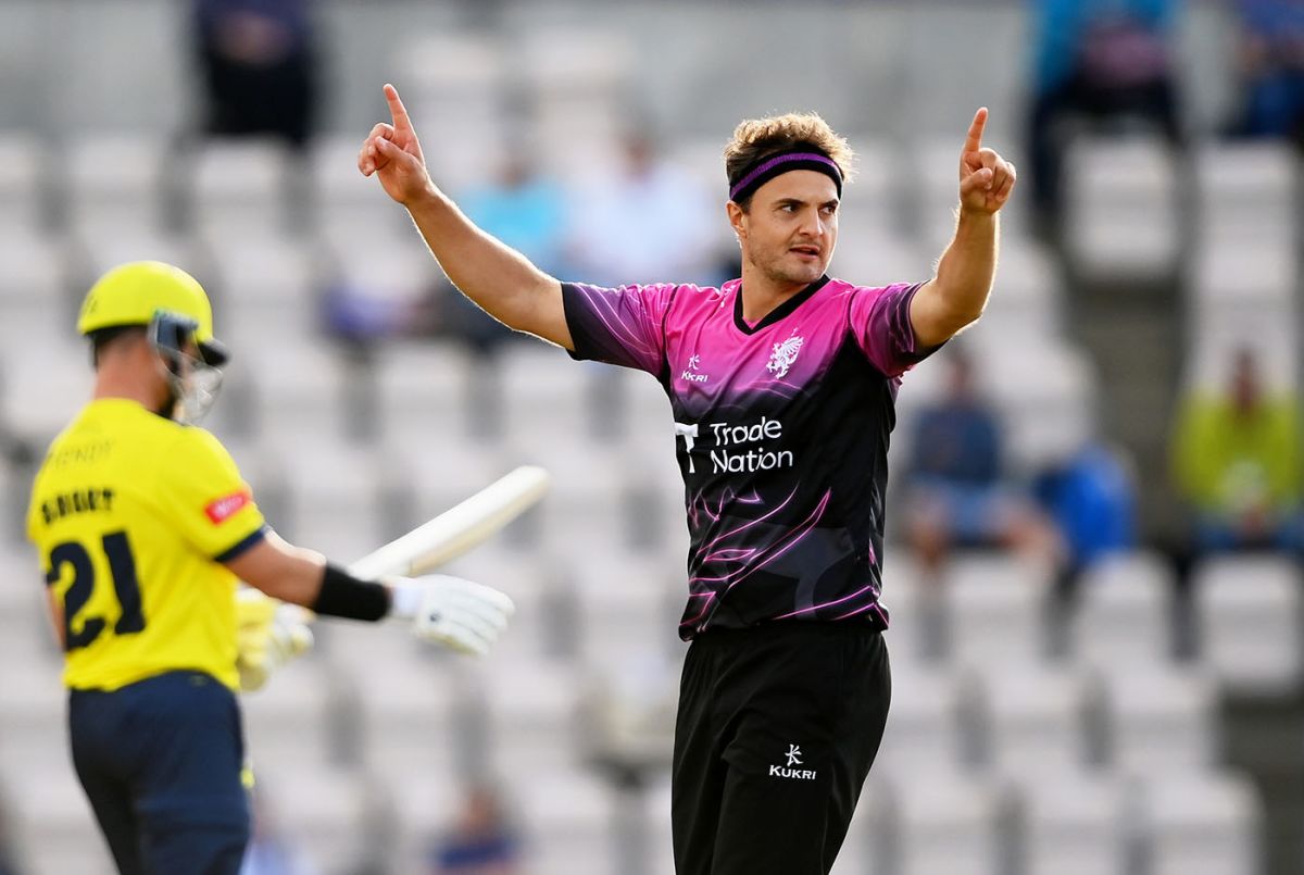Jack Brooks celebrates a wicket | ESPNcricinfo.com