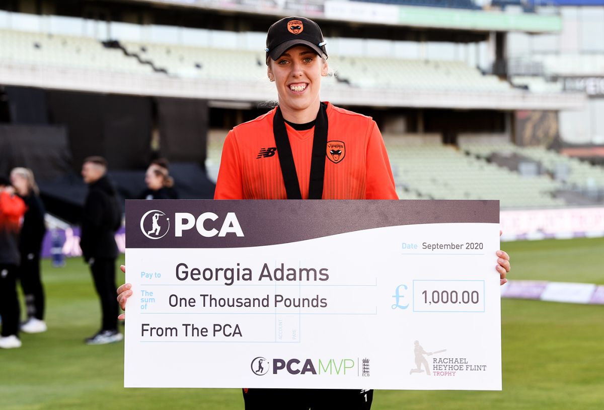 Georgia Adams poses with her cheque after being named the PCA's Most ...