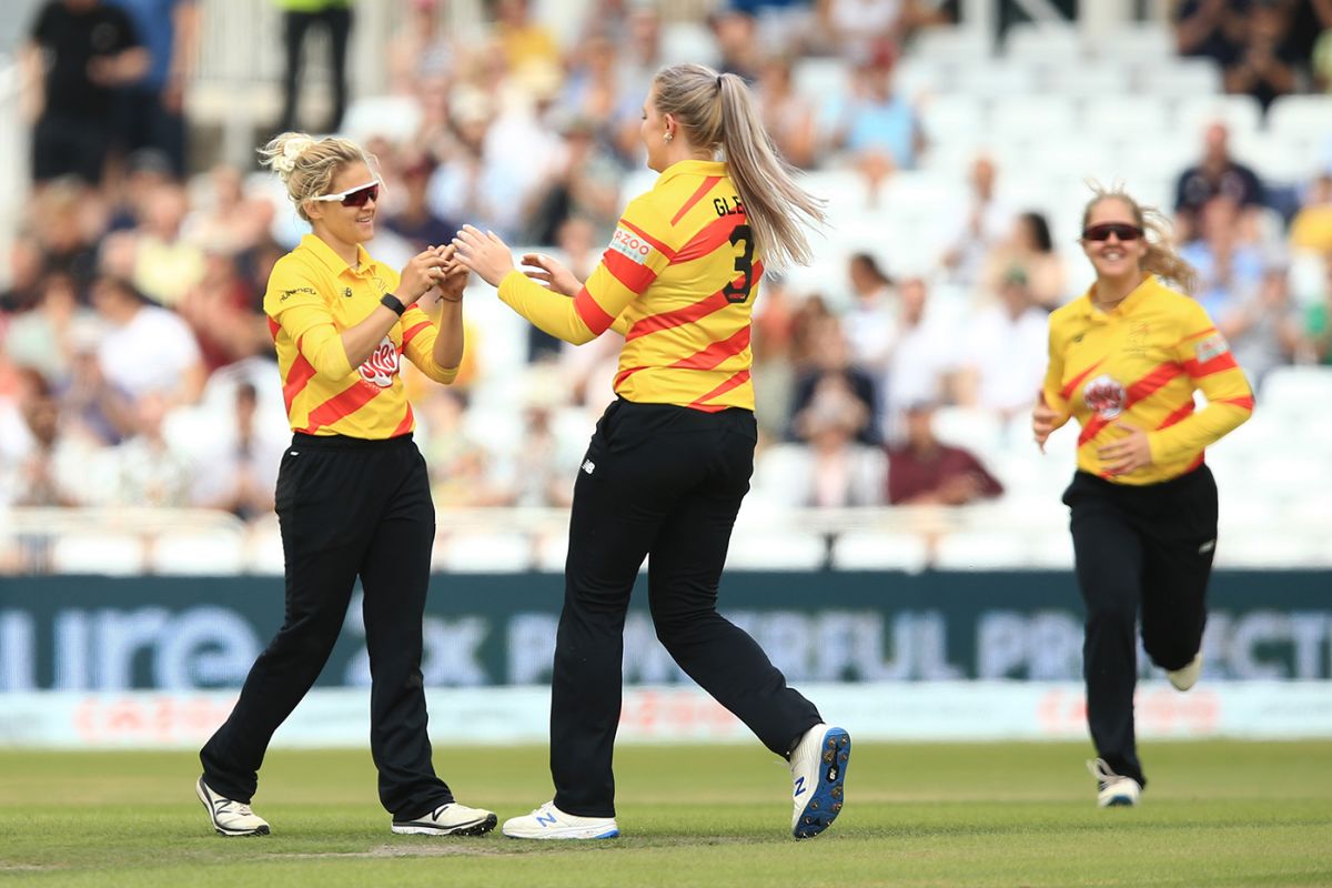 Lucy Higham and Sarah Glenn combined for a dismissal | ESPNcricinfo.com