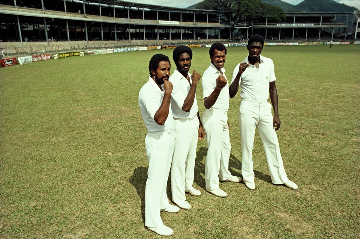 Andy Roberts, Michael Holding, Colin Croft and Joel Garner ...