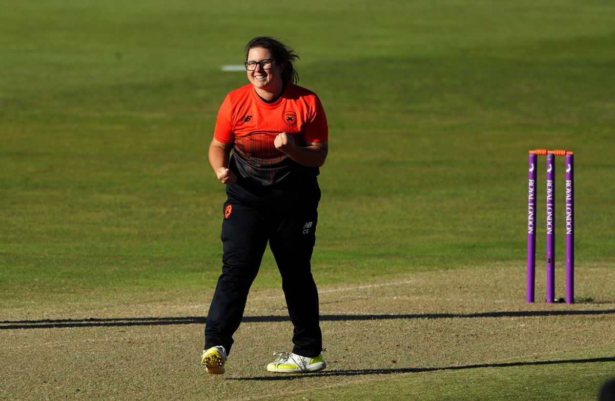 Charlotte Taylor celebrates a wicket | ESPNcricinfo.com