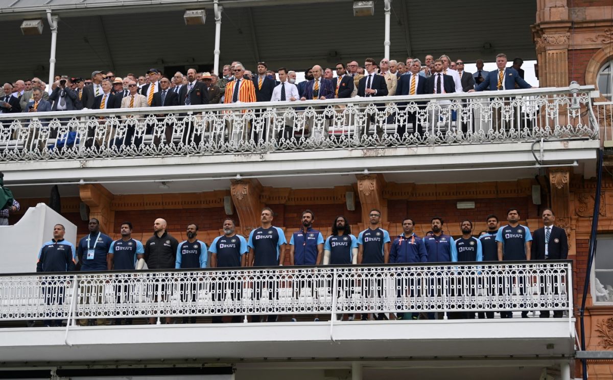 India's support staff line up for the national anthem | ESPNcricinfo.com