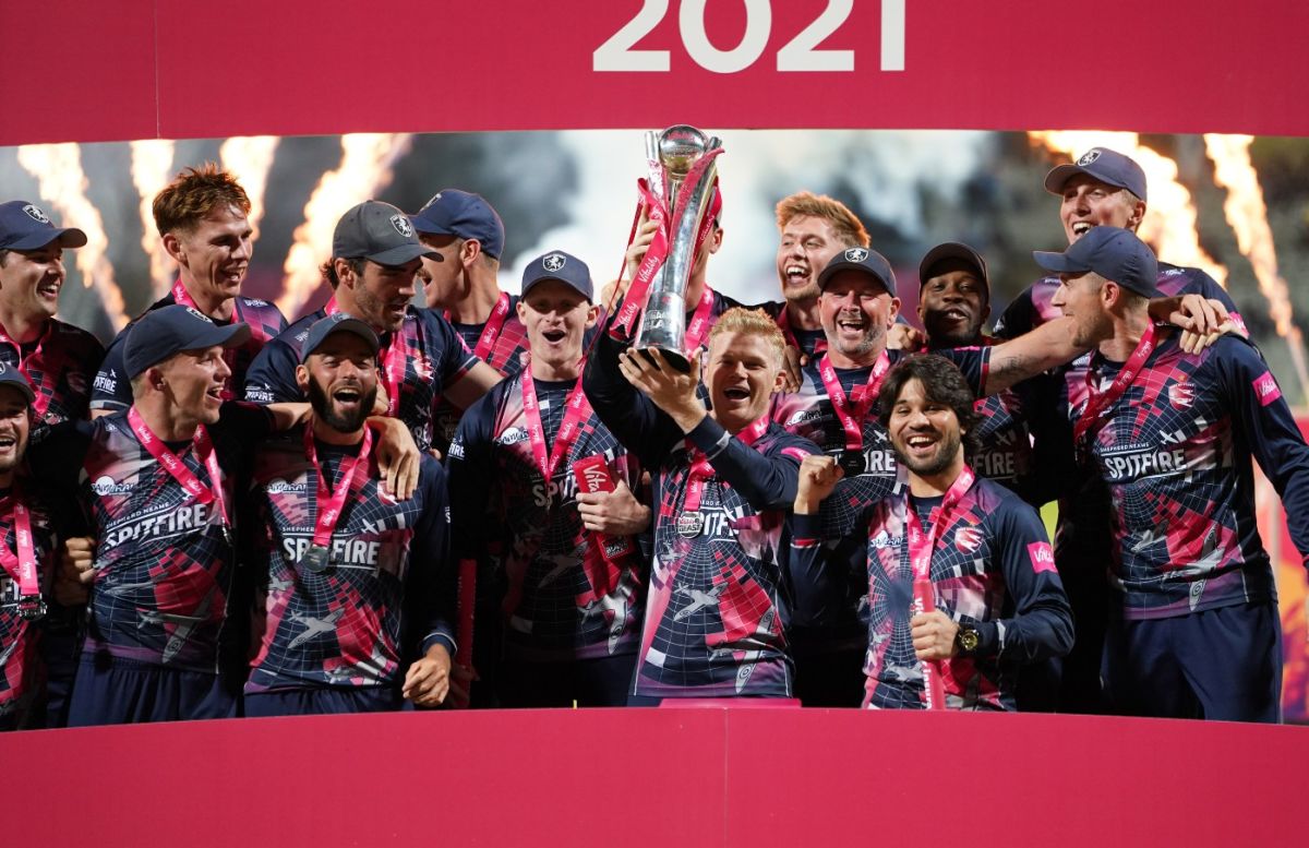 Sam Billings lifts the Vitality Blast trophy to launch Kent's ...