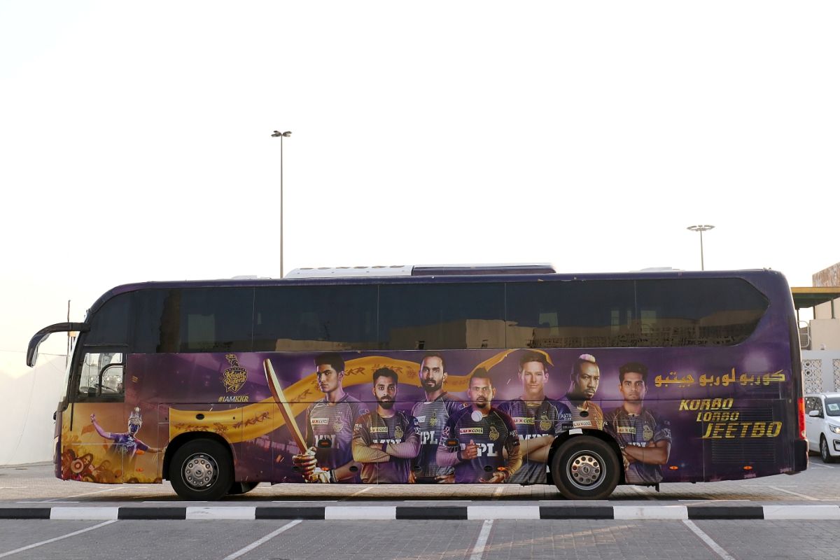 The Kolkata Knight Riders team bus | ESPNcricinfo.com
