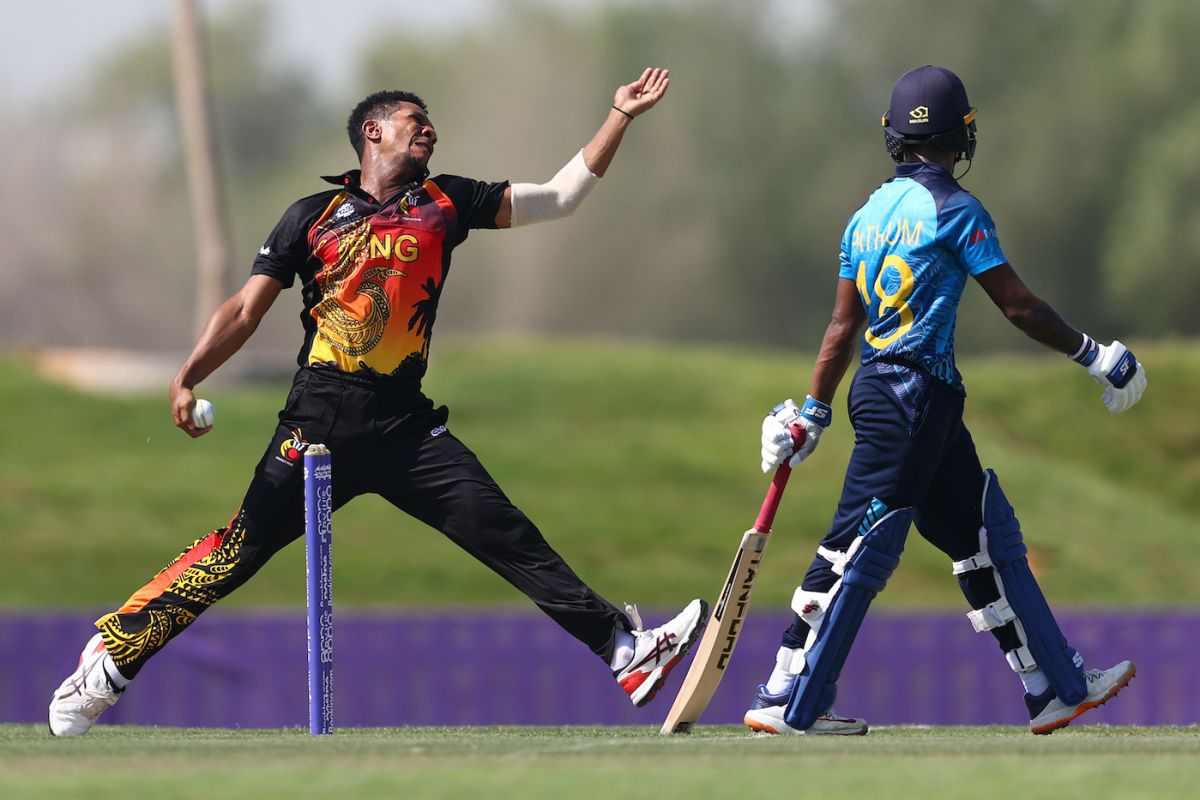 Charles Amini cuts behind point for a boundary | ESPNcricinfo.com