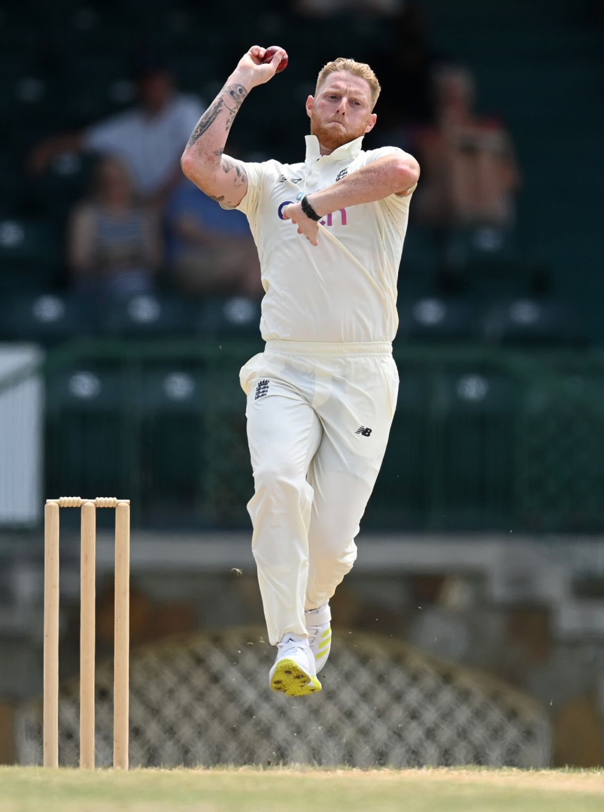 Ben Stokes bowls during England's warm-up in Coolidge | ESPNcricinfo.com