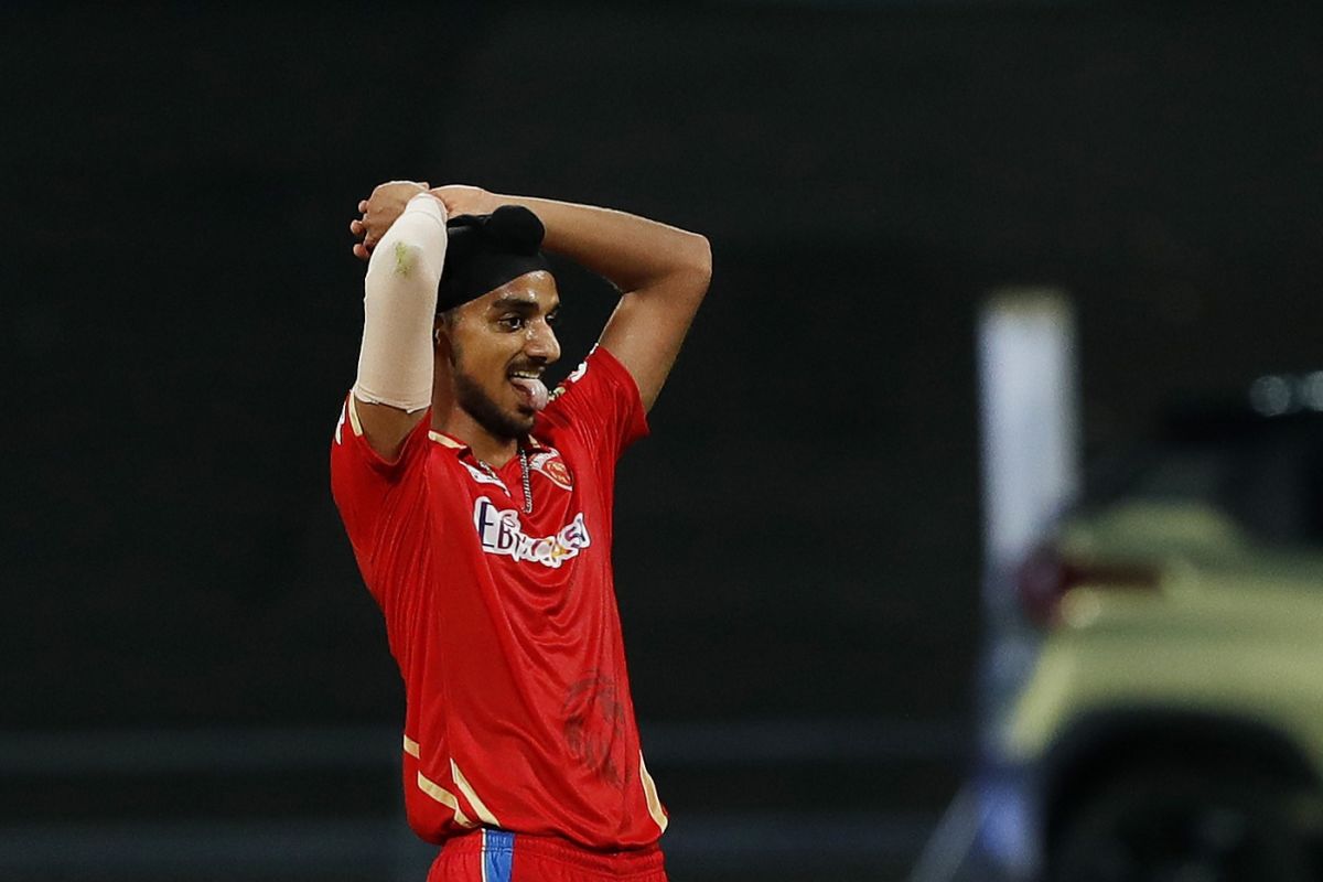 Arshdeep Singh wears a relieved look after coming out unscathed at the ...