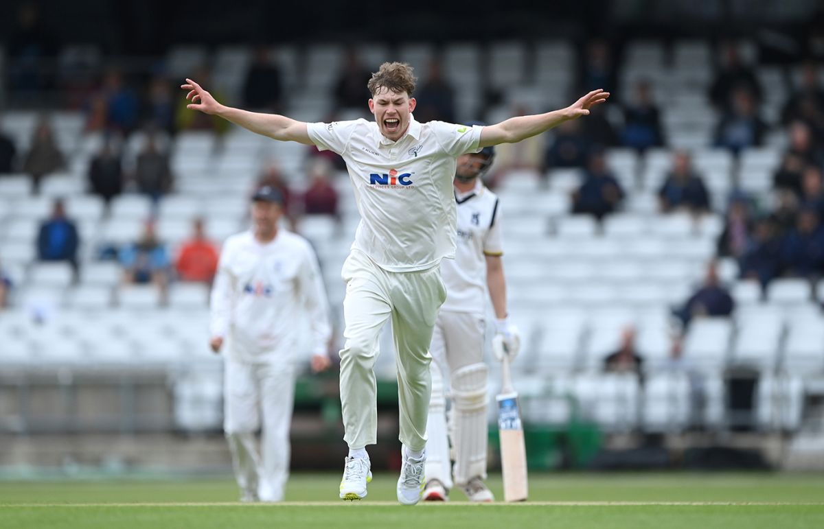 Matthew Revis celebrates a breakthrough | ESPNcricinfo.com