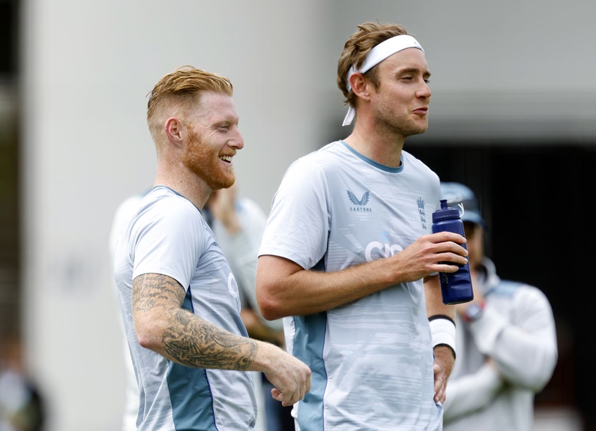 Stuart Broad and Ben Stokes share a joke | ESPNcricinfo.com