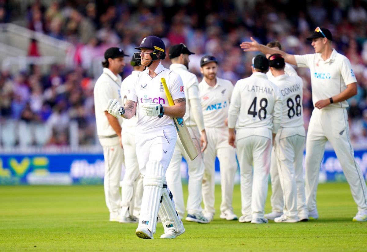 Ben Stokes walks back after falling early | ESPNcricinfo.com