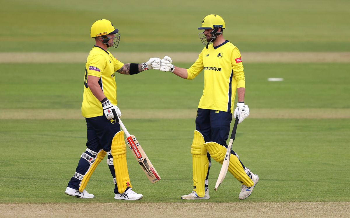 Ben McDermott and James Vince put on a century opening stand ...