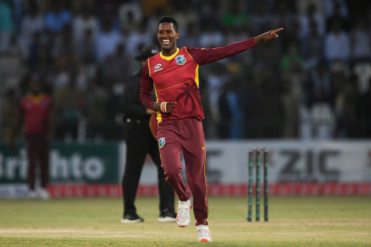 Akeal Hosein dismissed Babar Azam, Mohammad Rizwan and Mohammad Nawaz ... Akeal Hosein dismissed Babar Azam, Mohammad Rizwan and Mohammad Nawaz ...