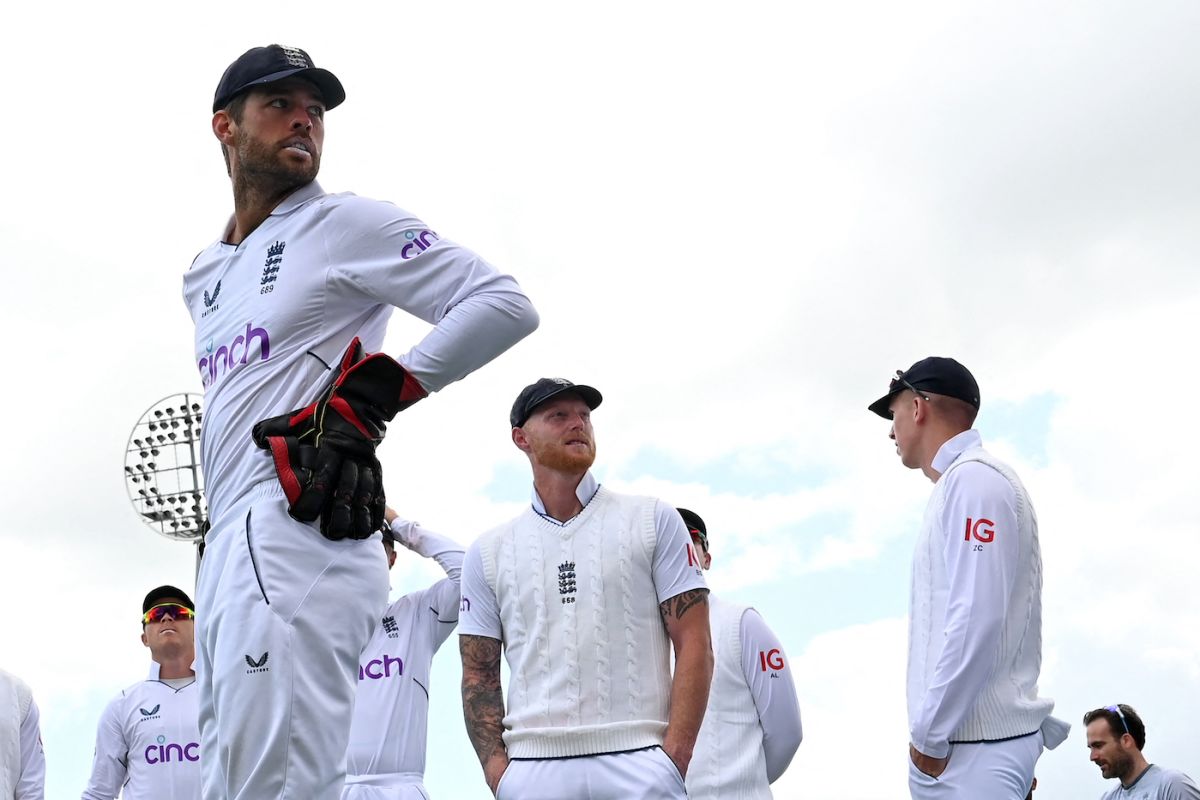 Daryl Mitchell got into the 90s with a clipped boundary off James ...