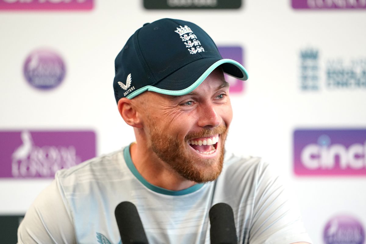 Phil Salt laughs while speaking to the press | ESPNcricinfo.com