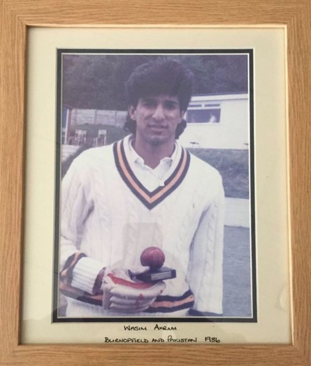 A photograph of Wasim Akram at Burnopfield Cricket Club | ESPNcricinfo.com