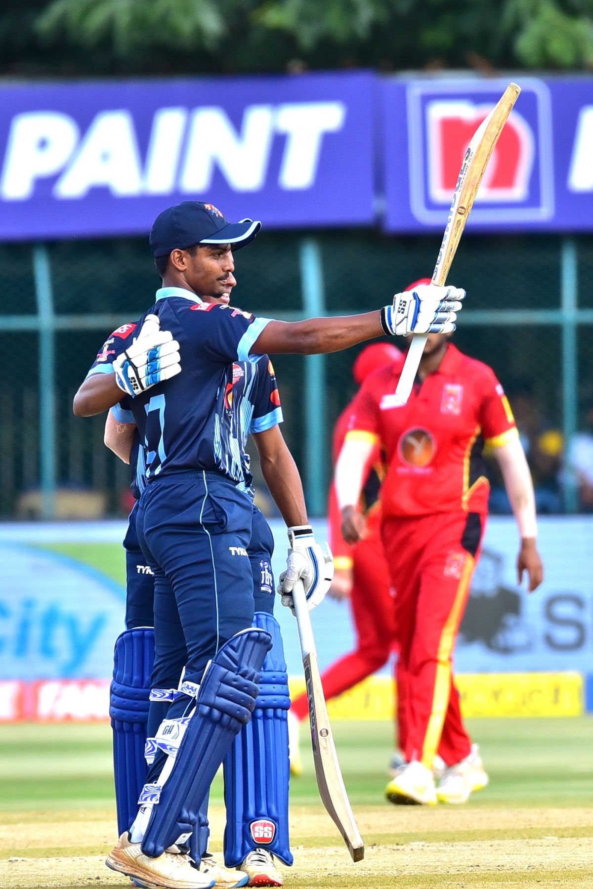LR Chethan celebrates his fifty | ESPNcricinfo.com