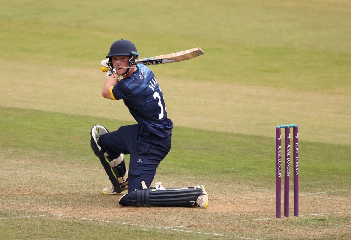 Finlay Bean forces the ball through the offside | ESPNcricinfo.com
