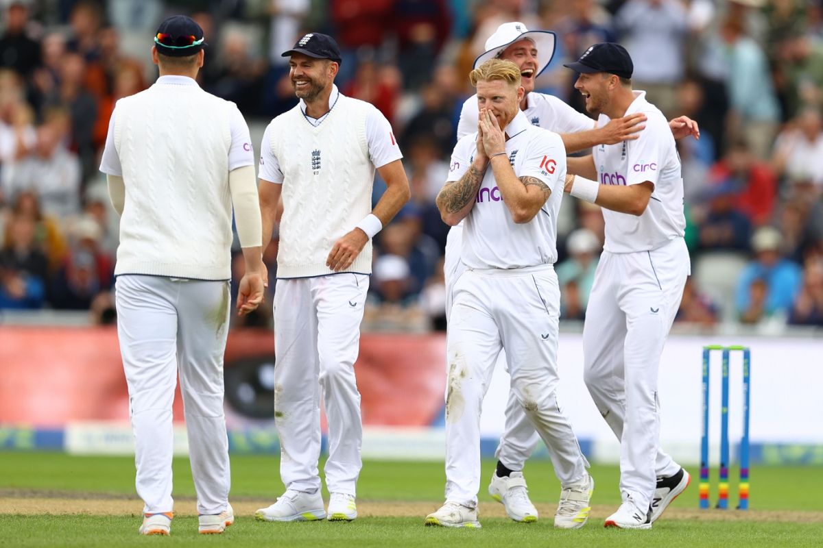 Ben Stokes celebrates in disbelief after having Aiden Markram top edge ... Ben Stokes celebrates in disbelief after having Aiden Markram top edge ...