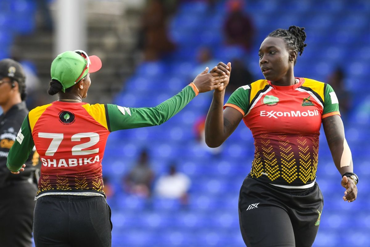 Shamilia Connell gave away just ten runs in her four-over spell ...