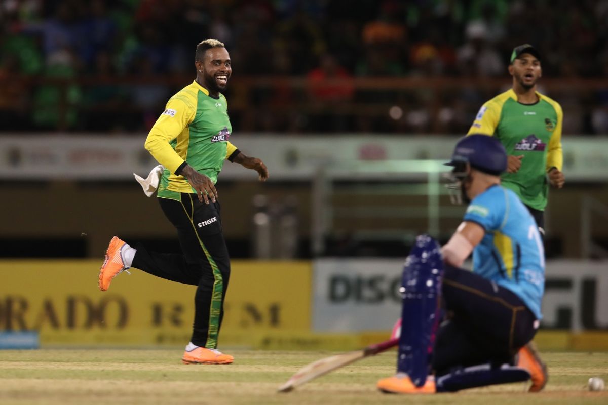 Fabian Allen, Kennar Lewis and Mohammad Nabi celebrate Faf du Plessis ...