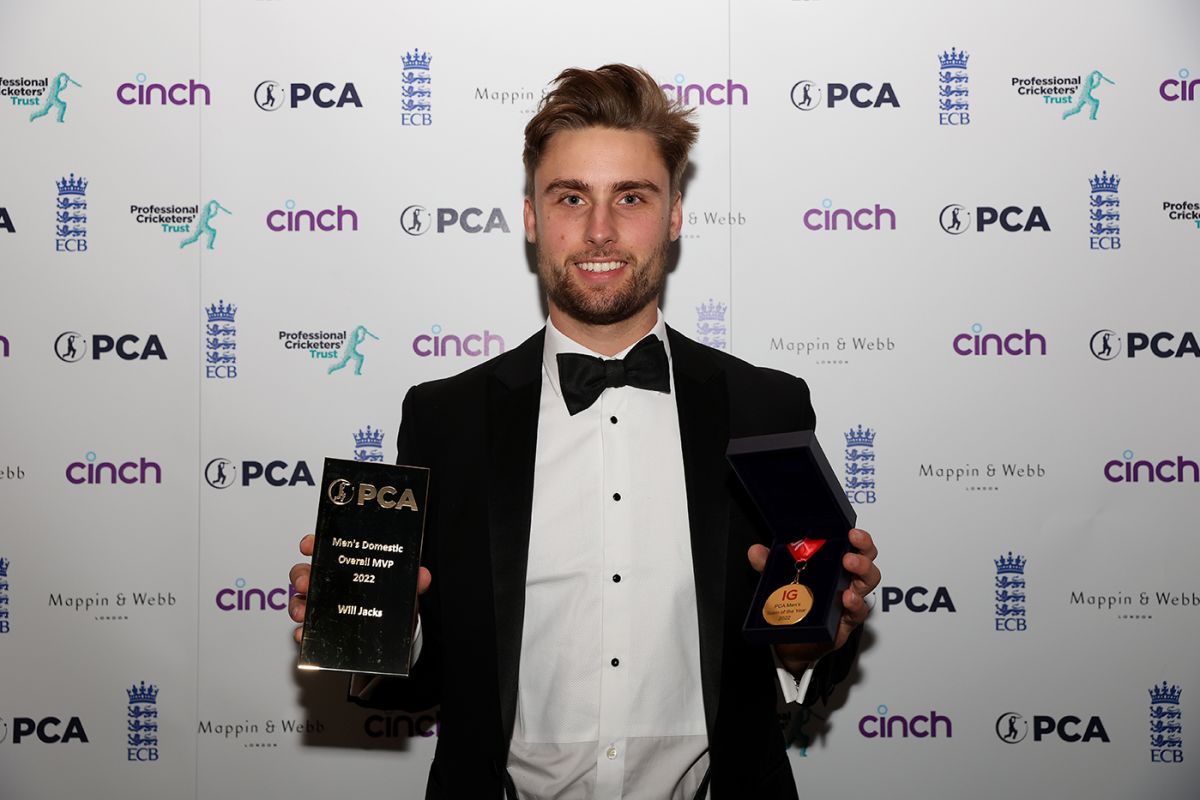 Will Jacks was named PCA men's domestic cricketer of the year ...