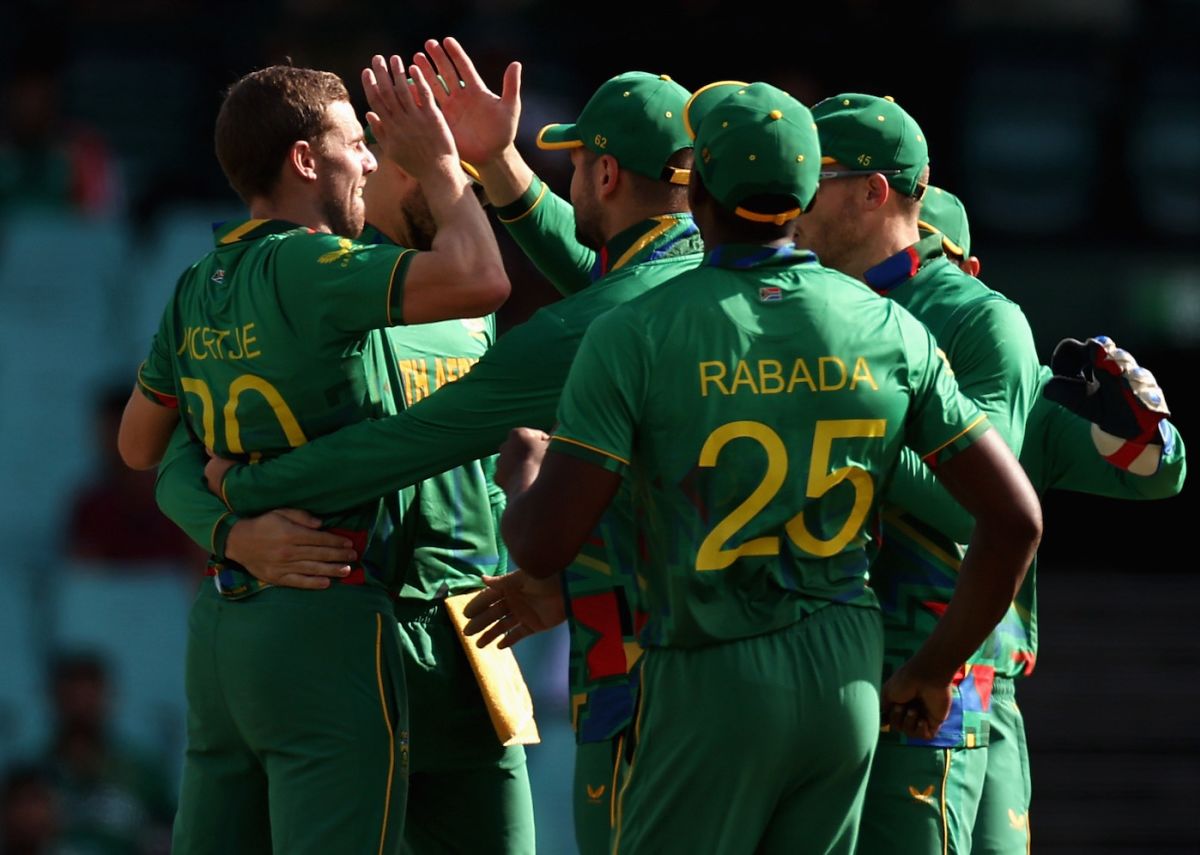 Najmul Hossain Shanto loses his stumps to Anrich Nortje | ESPNcricinfo.com Najmul Hossain Shanto loses his stumps to Anrich Nortje | ESPNcricinfo.com