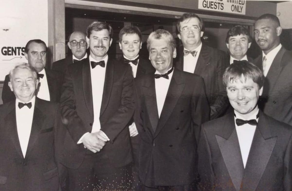 Gordon Greenidge and his team-mates at Leyland CC celebrate the Matthew ...