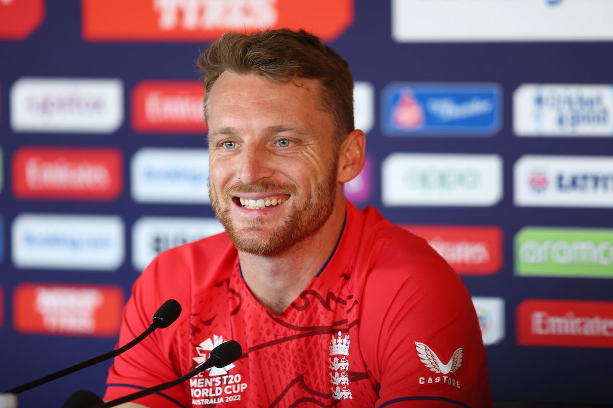 Jos Buttler at a press conference on the eve of the final ... Jos Buttler at a press conference on the eve of the final ...
