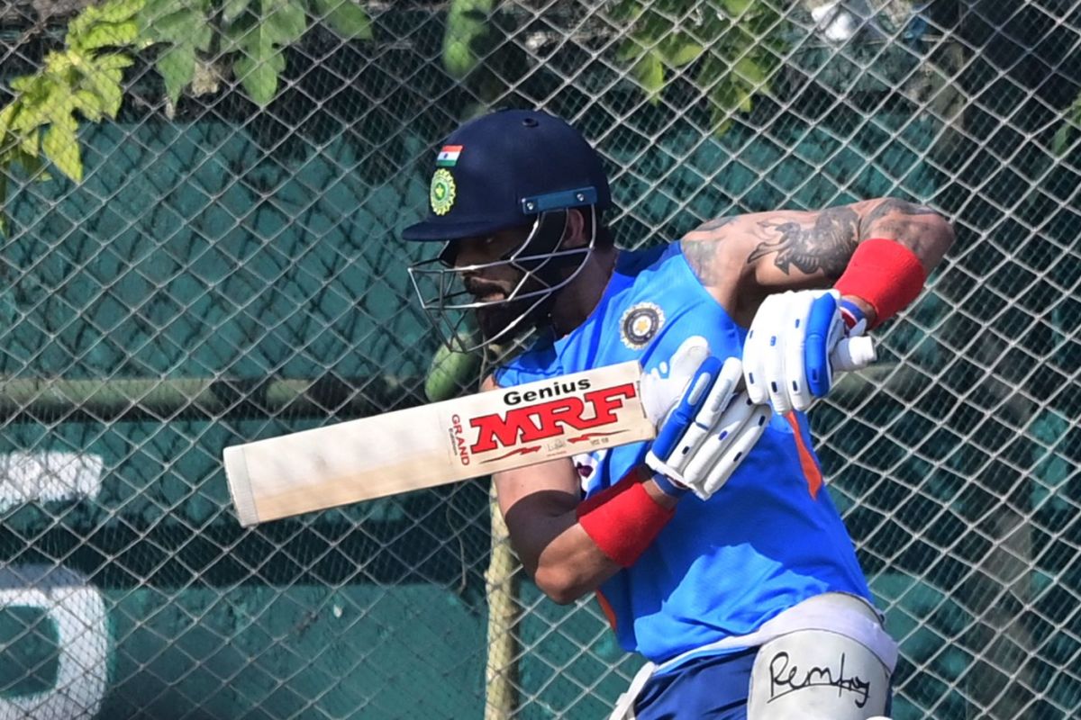 Virat Kohli plays a horizontal-bat shot in the nets | ESPNcricinfo.com