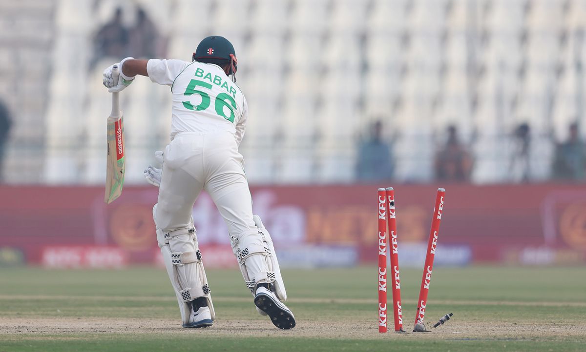 Babar Azam had his stumps rearranged | ESPNcricinfo.com Babar Azam had his stumps rearranged | ESPNcricinfo.com