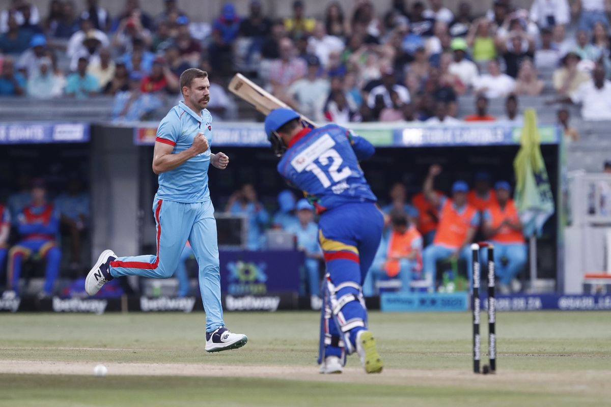 Anrich Nortje Cleaned Up Quinton De Kock ESPNcricinfo anrich-nortje-cleaned-up-quinton-de-kock-espncricinfo