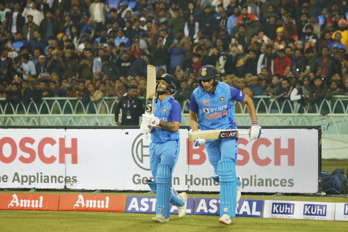 Ishan Kishan and Shubman Gill walk out to bat | ESPNcricinfo.com