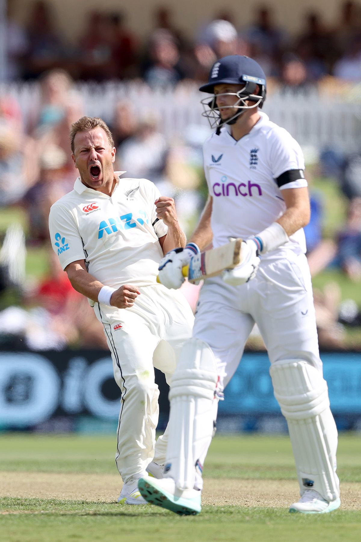 Neil Wagner celebrates his dismissal of Joe Root | ESPNcricinfo.com