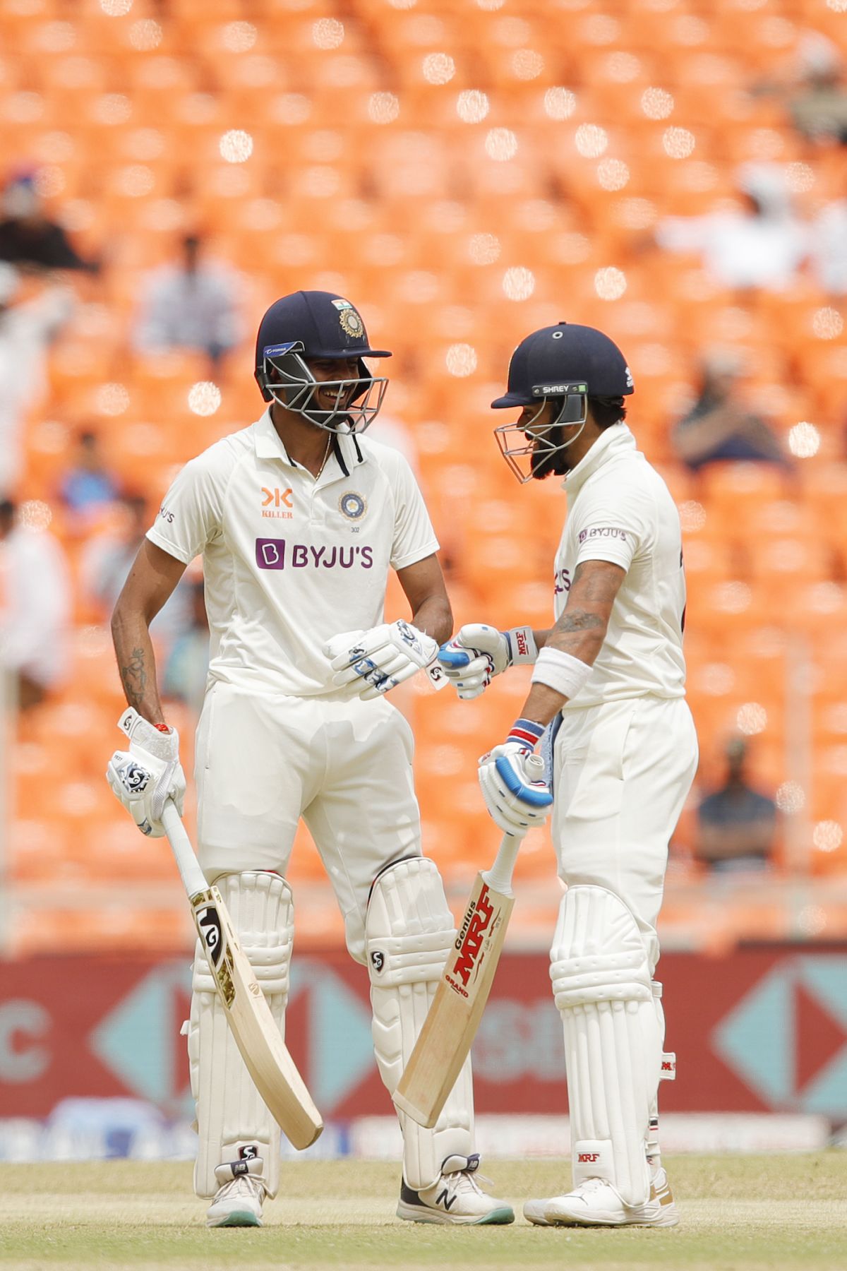 Axar Patel and Virat Kohli had a half-century partnership ...