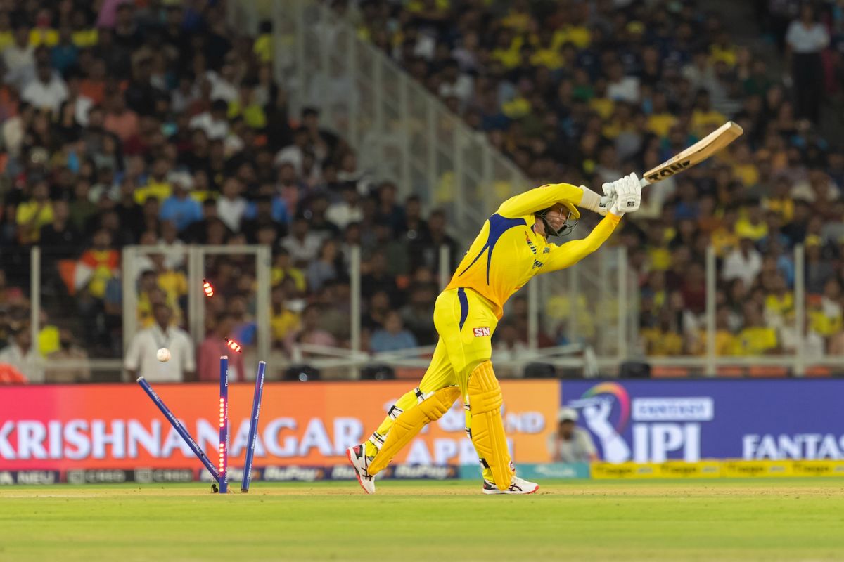 Devon Conway loses his stumps | ESPNcricinfo.com