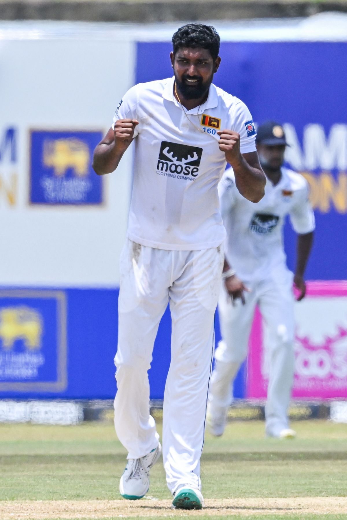 Prabath Jayasuriya picked up two wickets in the first session ...