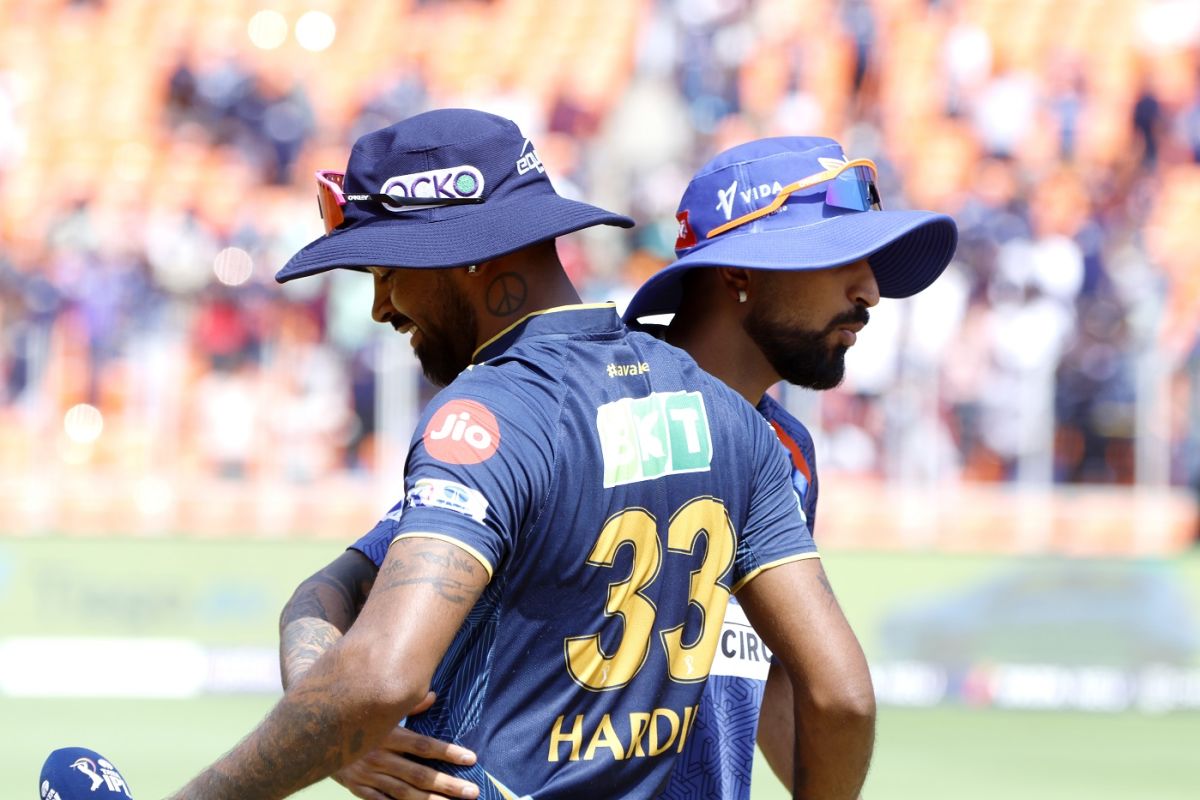 The Pandya brothers Hardik and Krunal at the toss | ESPNcricinfo.com
